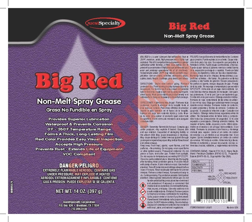 Big Red Non-Melt Spray Grease Provides Superior Lubrication