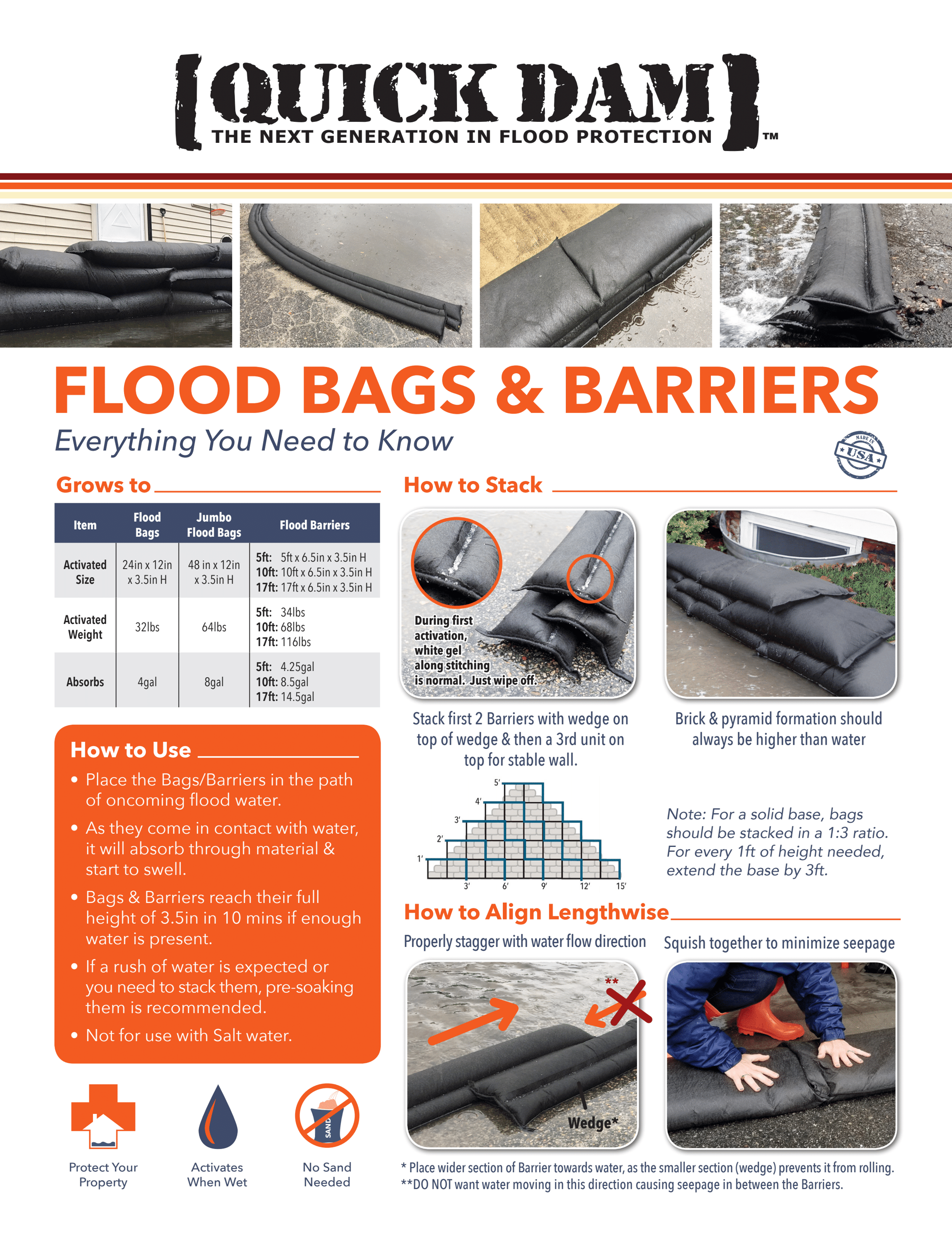 Quick Dam Flood Bags & Barriers