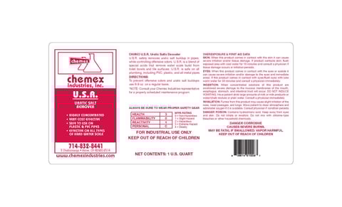 Uratic Salts really mess up urinal lines... - Try Uratic Salts Remover